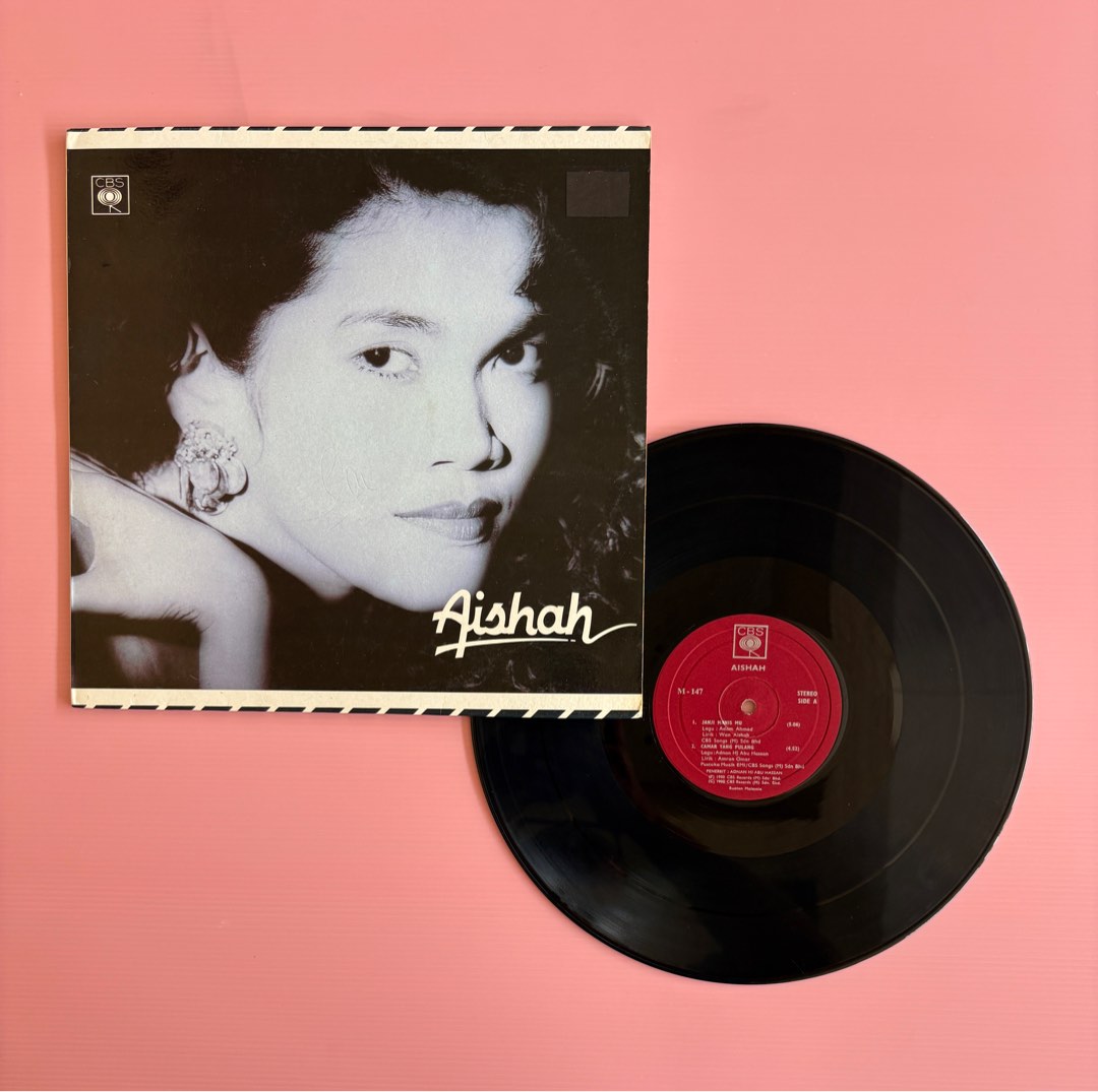 Aishah LP Record Album Melayu Pertam 4 Lagu Sahaja Janji Manismu Camar ...