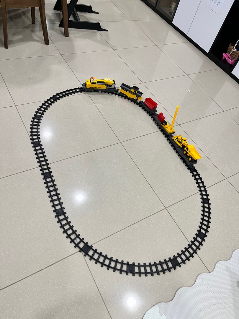 CAT Toy Train Set with Track, Hobbies & Toys, Toys & Games on Carousell