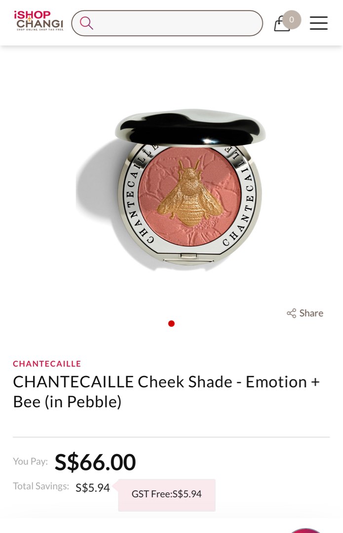Chantecaille Cheek Shade - Emotion + Bee (in Pebble), Beauty & Personal ...