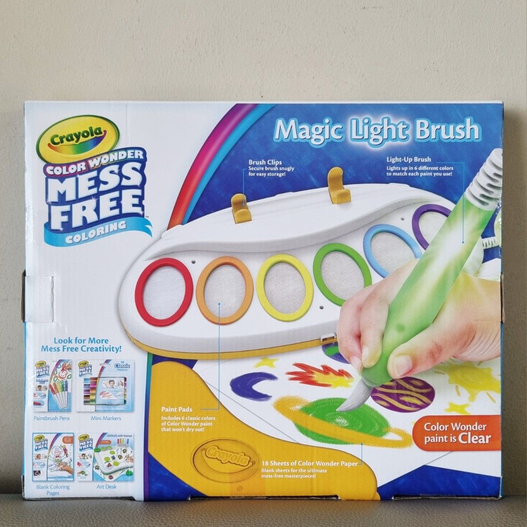 Crayola Color Wonder Magic Light Brush, Mess Free Paint Palette & Brush ...