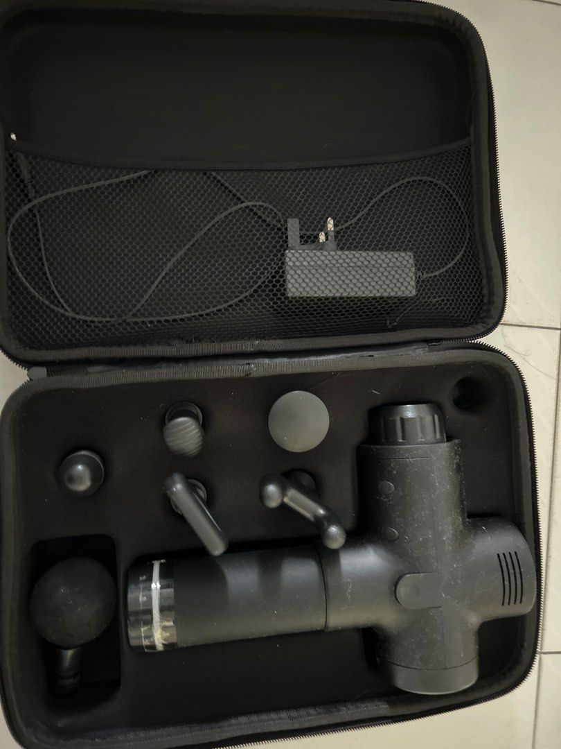 FREE Black Massage Gun with Multiple Attachments, Health & Nutrition ...