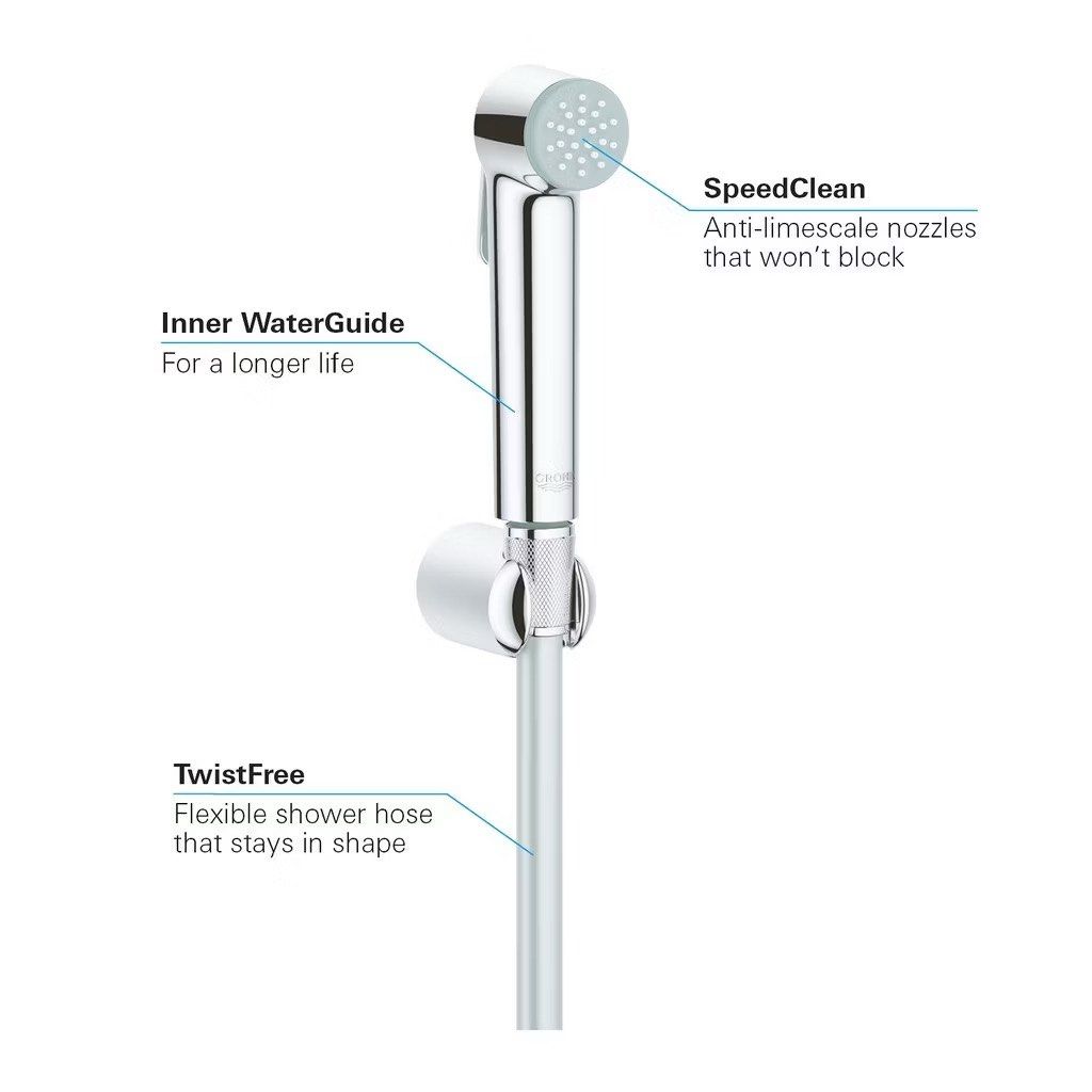 GROHE New Tempesta-F Trigger Bidet Spray Set (Chrome), Furniture & Home ...