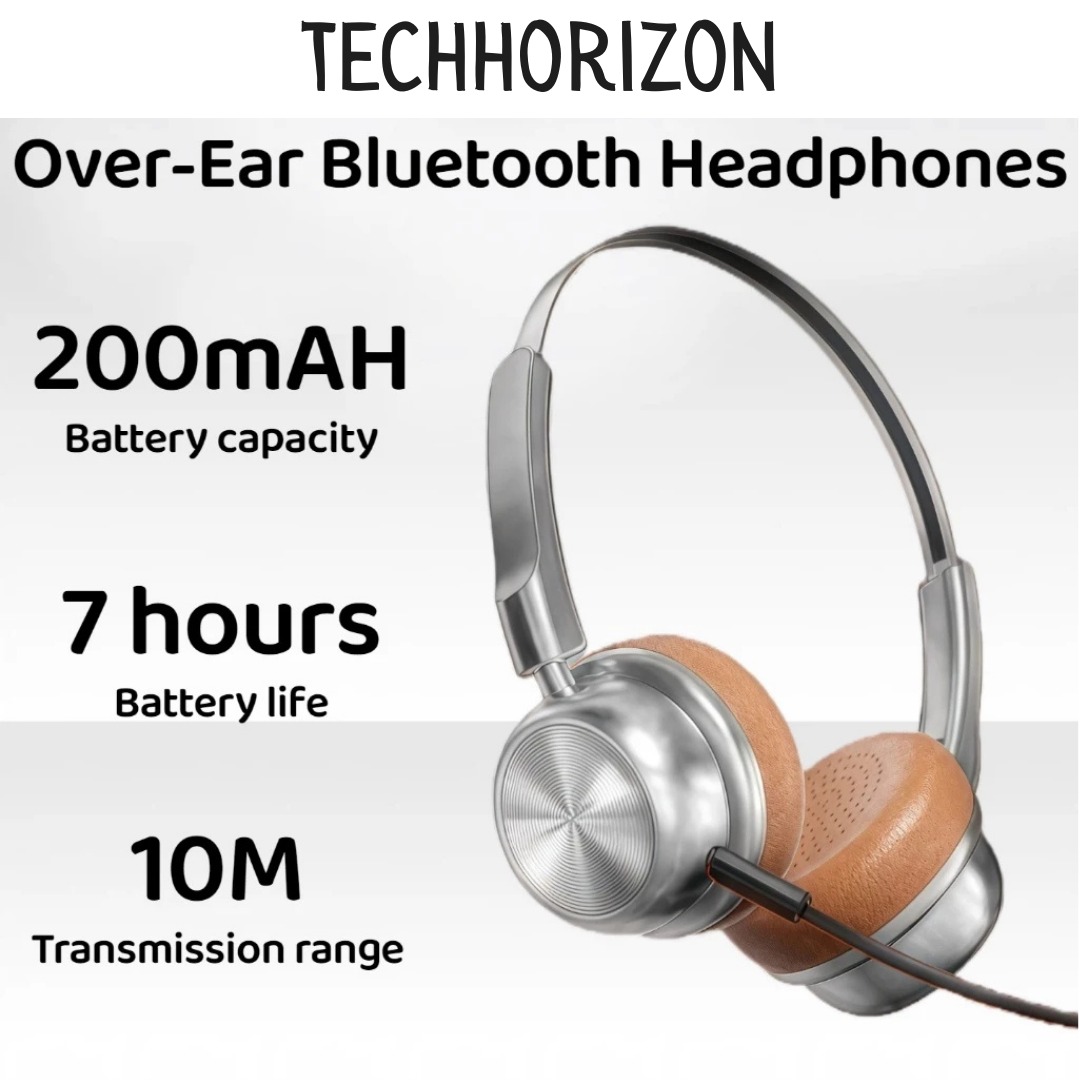 Head Mounted Bluetooth Earphones | Retro Wireless Noise Reduction ...
