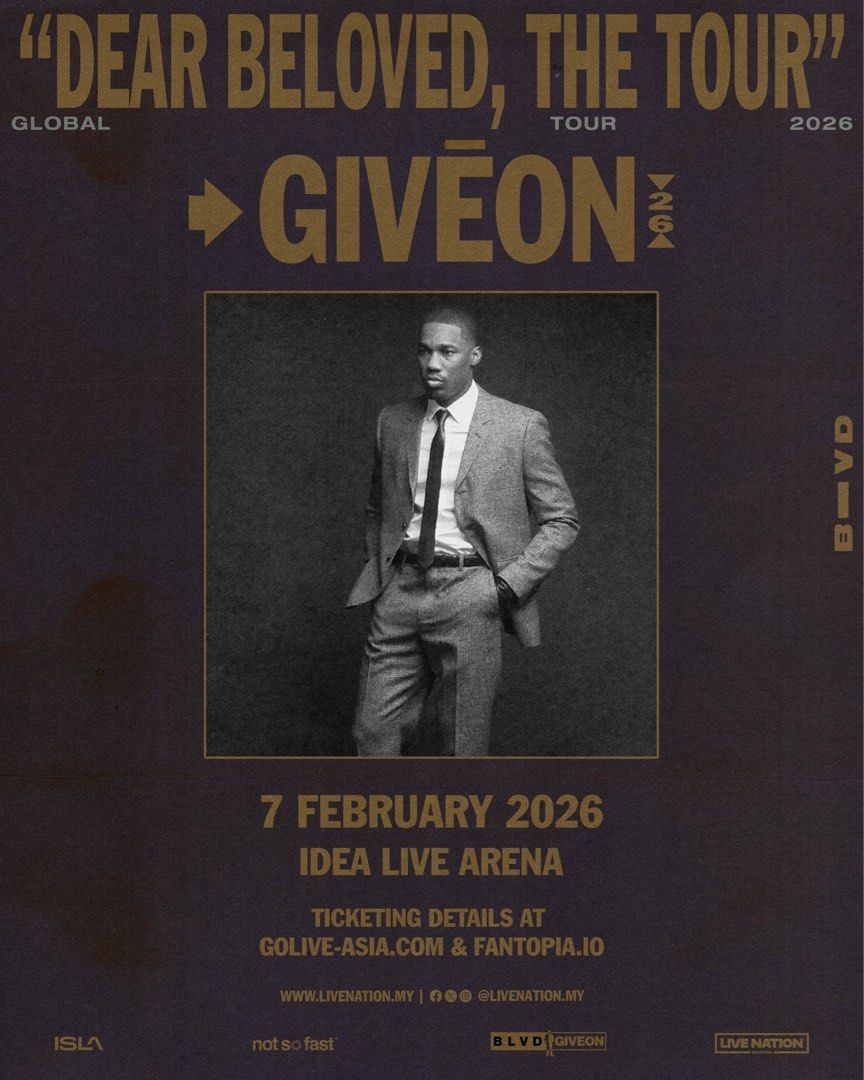 JumpQ | Tickets GIVEON SG KL Dear Beloved The Tour concert 2026 bypass ...
