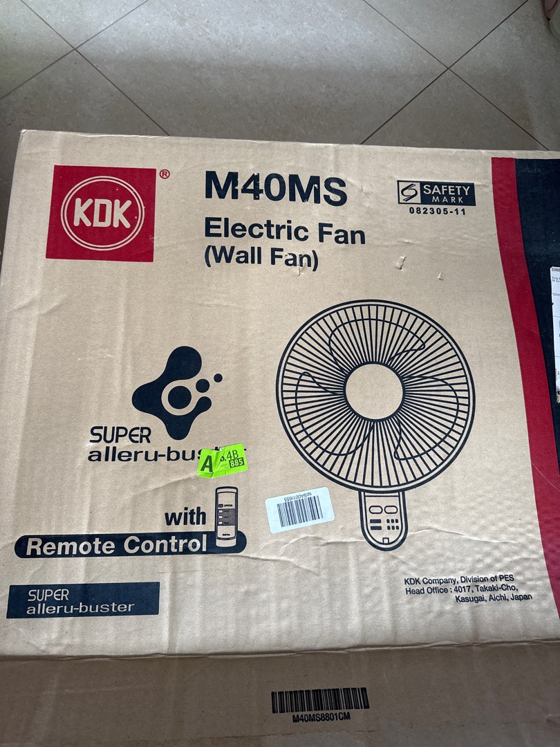 KDK M40MS Electric Wall Fan with Remote what app …, Furniture & Home ...