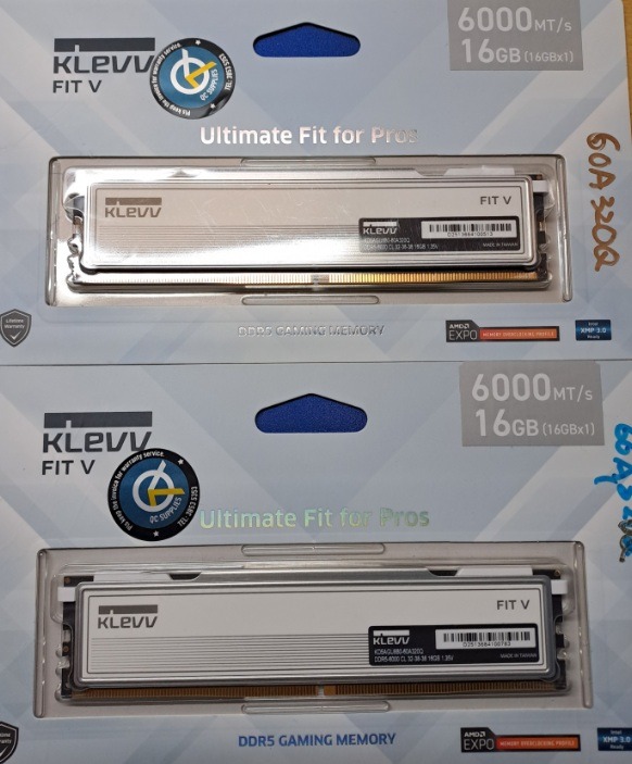 Klevv 科賦 FIT V 16GB 單條 (16GB) (DDR5) x 2盒, 電腦＆科技, 電腦周邊及配件, 電腦周邊產品 ...