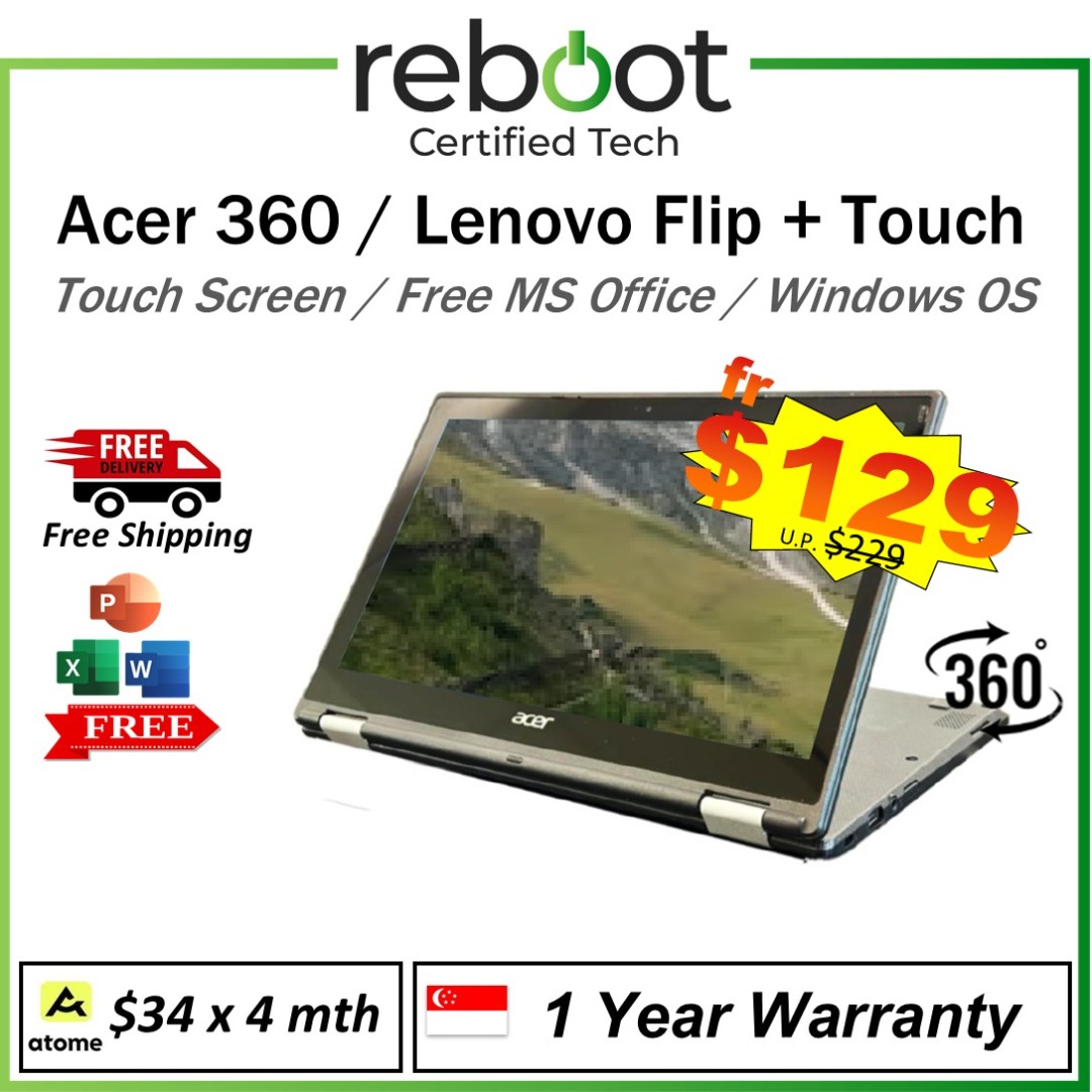 Lenovo 360 Flip Laptop - Acer 360 Flip Laptop Available - Able to Flip ...