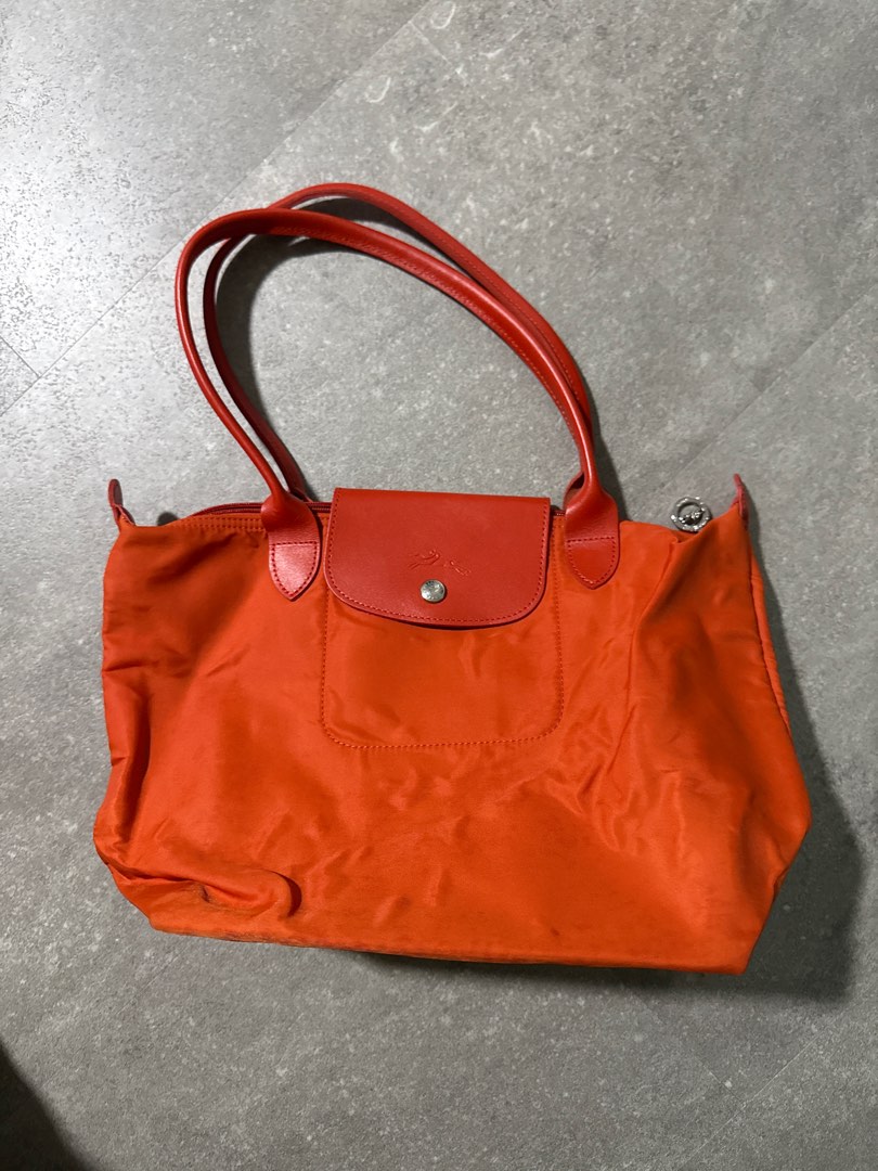Longchamp Le Pliage Orange Handbag, Luxury, Bags & Wallets on Carousell