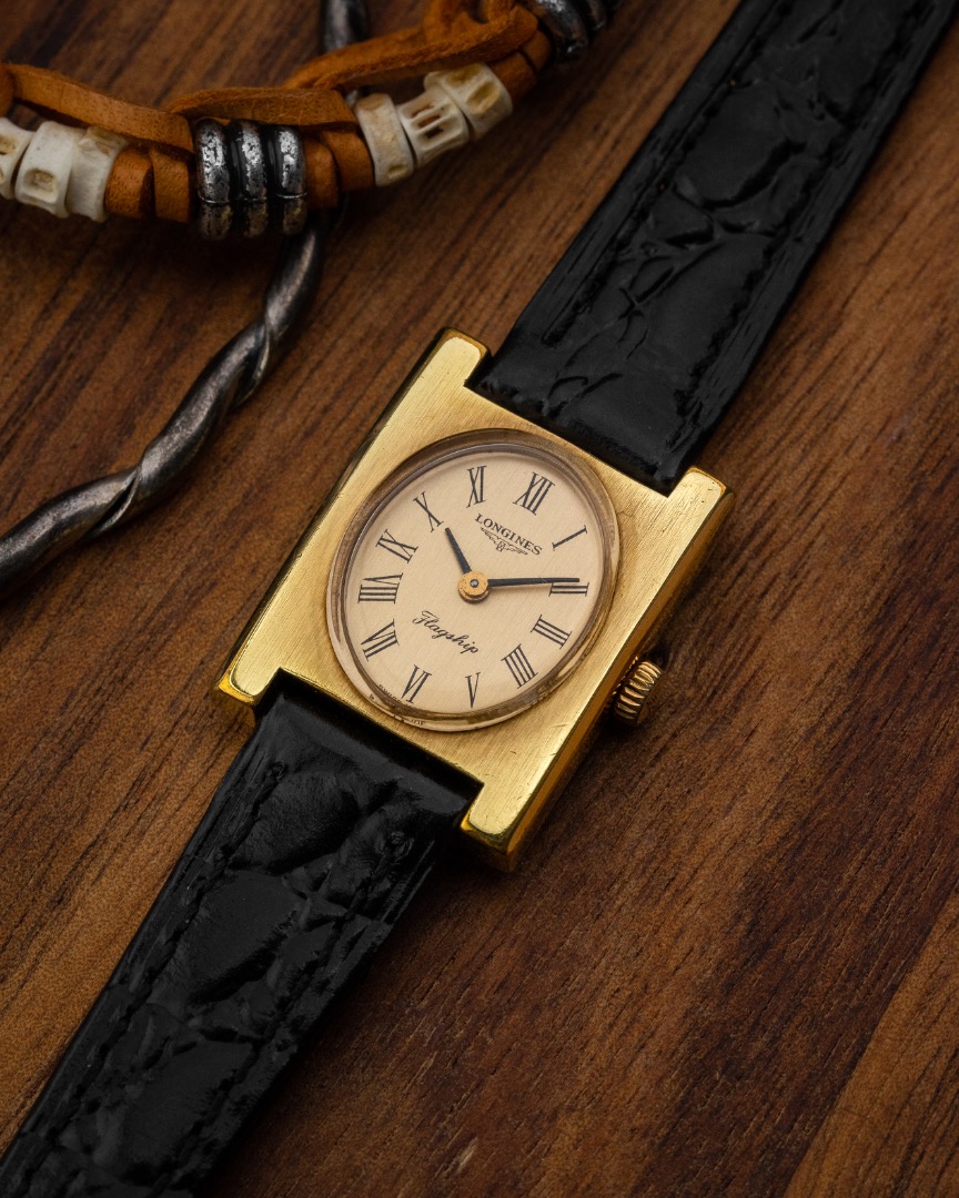 Longines Flagship "Tank Normale" Oval Roman dial Gold Ref. 4000-1 (Cal ...