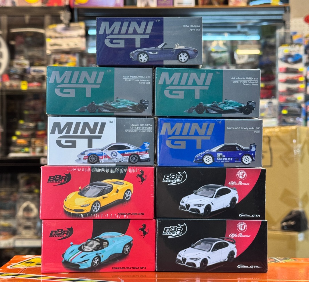 MiniGT 999 1001 Aston Martin Fernando Alonso/ Lance Stroll F1 Bahrain ...