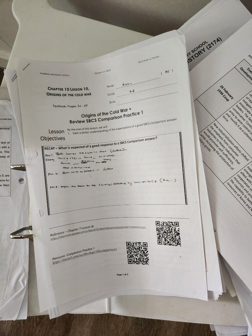 O 'level History Notes, Hobbies & Toys, Books & Magazines, Assessment ...