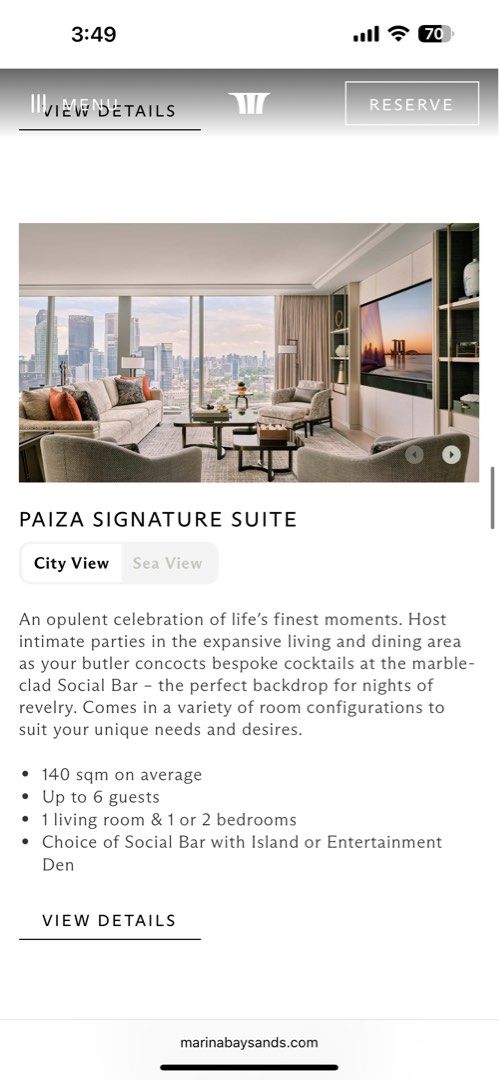 Paiza Signature Suite - 24 Nov, Tickets & Vouchers, Local Attractions & Transport on Carousell