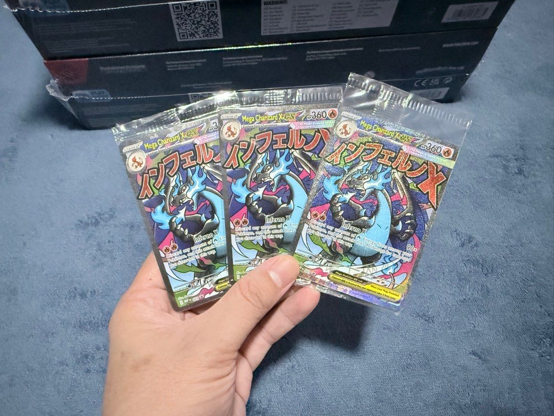 Phantasmal Flames Mega Zard X + Oricorio promo cards (sealed), Hobbies ...