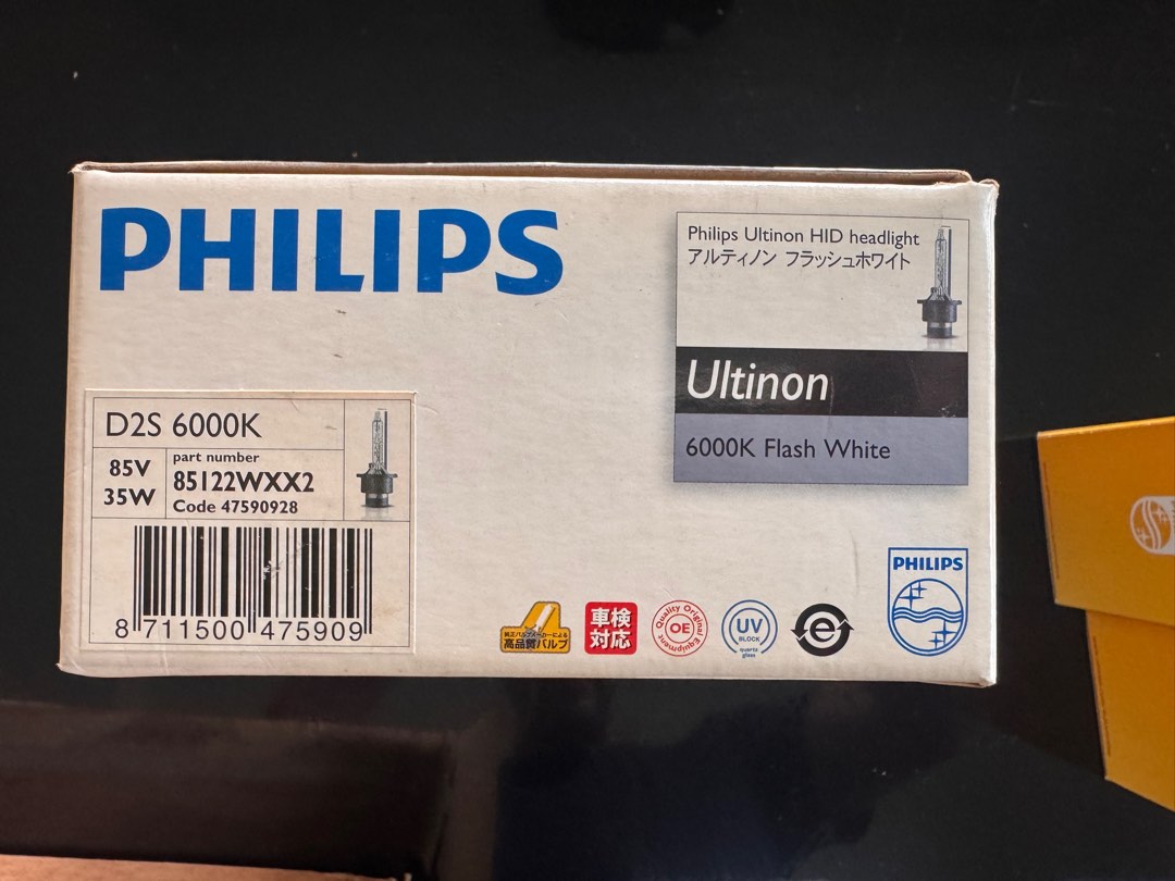 Philips Ultinon D2S 6000K HID Headlight Bulbs, Car Accessories ...