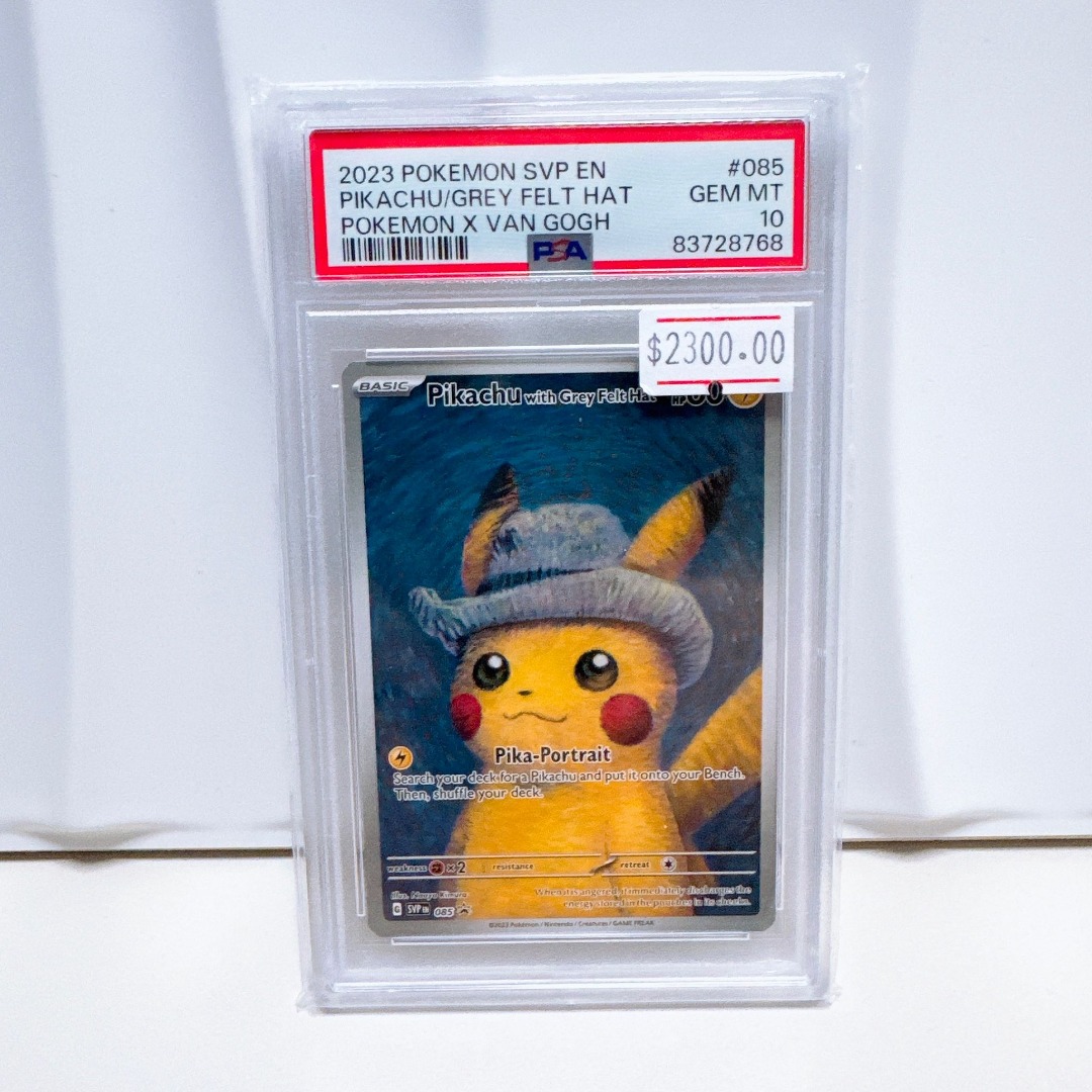 Pokemon Pikachu #85 Grey Felt Hat Van Gogh PSA 10, Hobbies & Toys, Toys ...