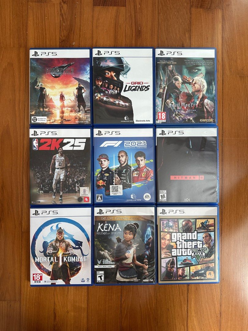 PS5 game Final fantasy 7 rebirth / Grid legends / Devil may cry 5 / NBA ...