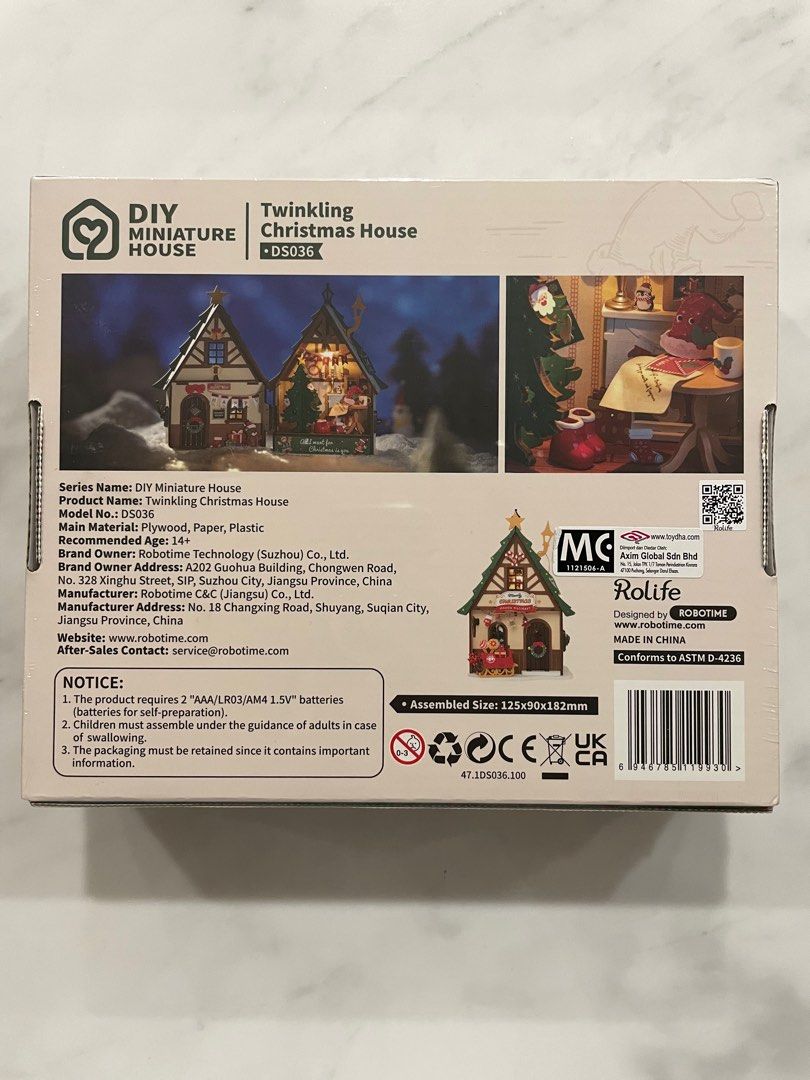 Rolife DIY Twinkling Christmas House DS036, Hobbies & Toys, Toys ...