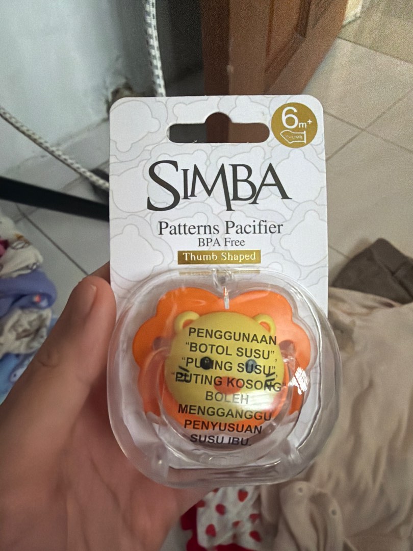 Simba Thumb Shaped Pacifier, Babies & Kids, Nursing & Feeding, Soothers ...