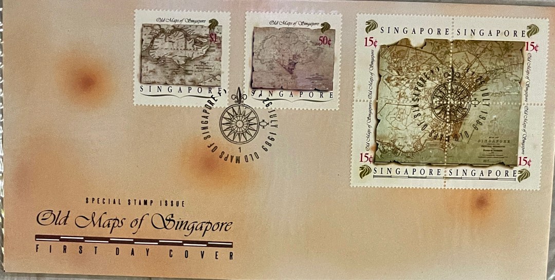 Singapore Old Maps First Day Cover Stamp Set, Hobbies & Toys ...