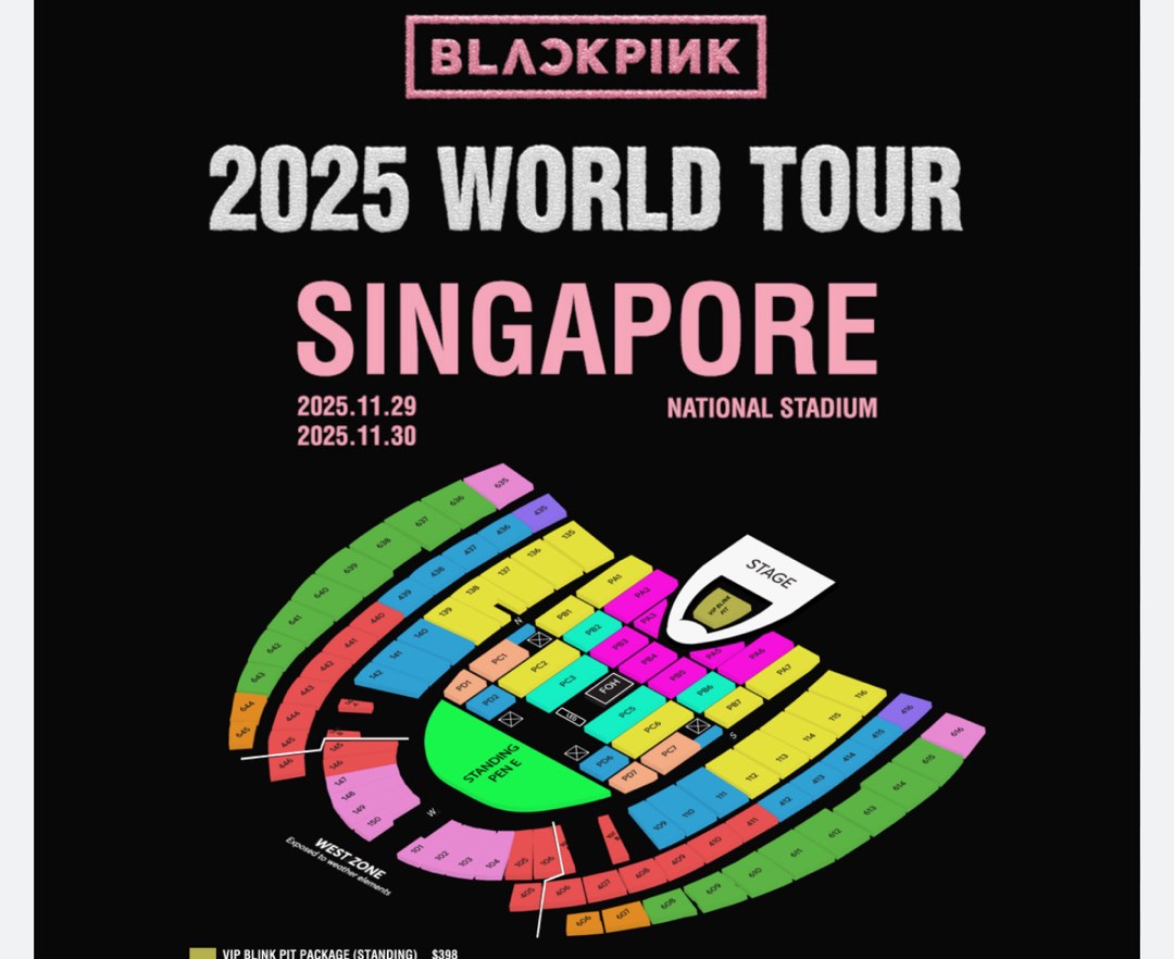 BP Singapore tour 29/11 , Announcements on Carousell