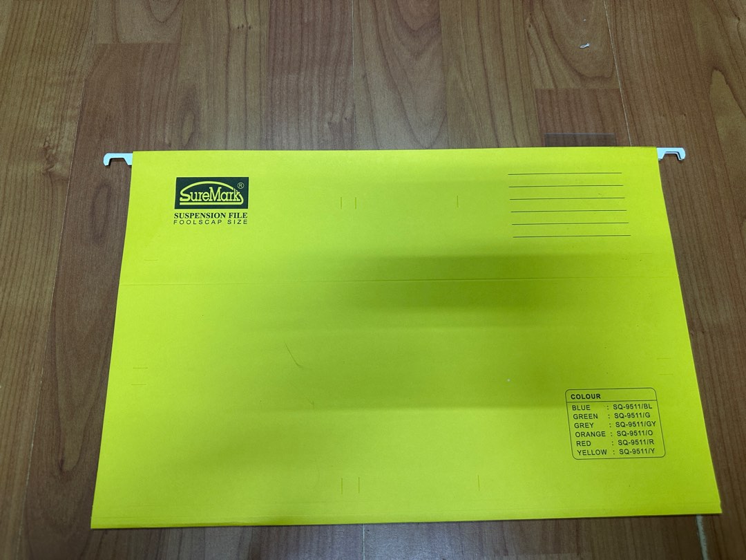 SureMark Suspension File - Foolscap Size - Yellow, Hobbies & Toys ...
