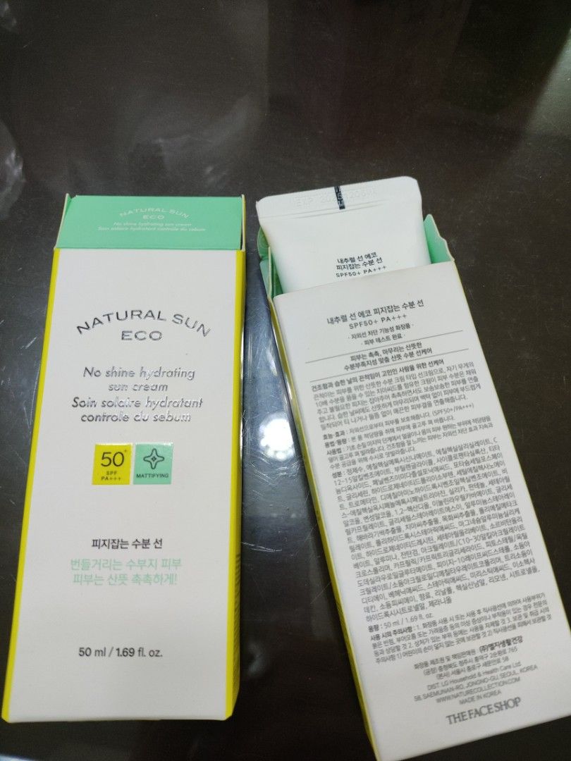 The Face Shop No Shine Sun Cream SPF50+ PA+++, Beauty & Personal Care, Face, Face Care Products ...