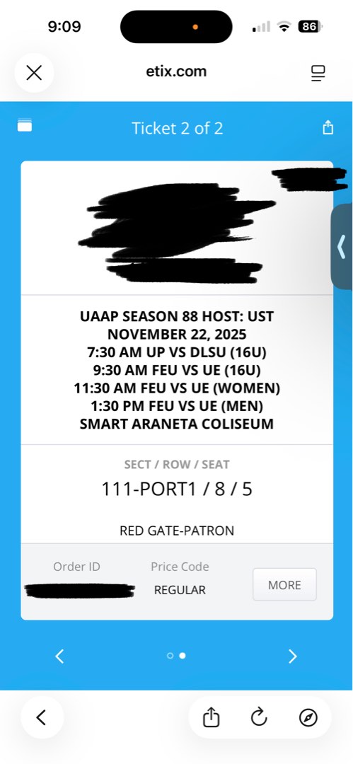 UAAP Season 88 Basketball Tickets (November 22) , Tickets & Vouchers ...