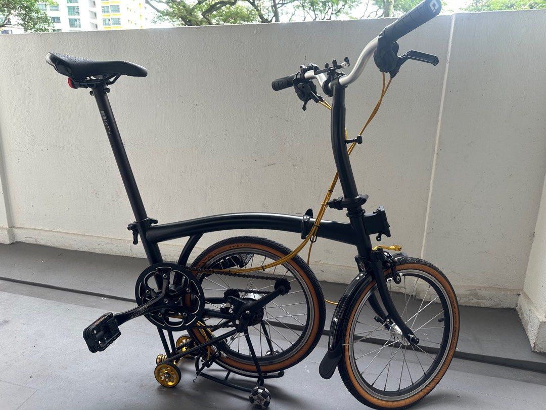 UPGRADED 3Sixty Folding Bike - Black and Gold, Sports Equipment, Bicycles & Parts, Bicycles on ...