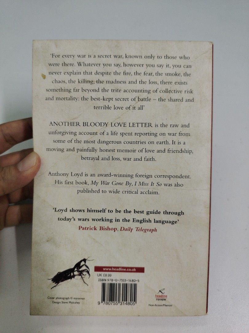 [Used] Another Bloody Love Letter by Anthony Loyd (Nonfiction ...