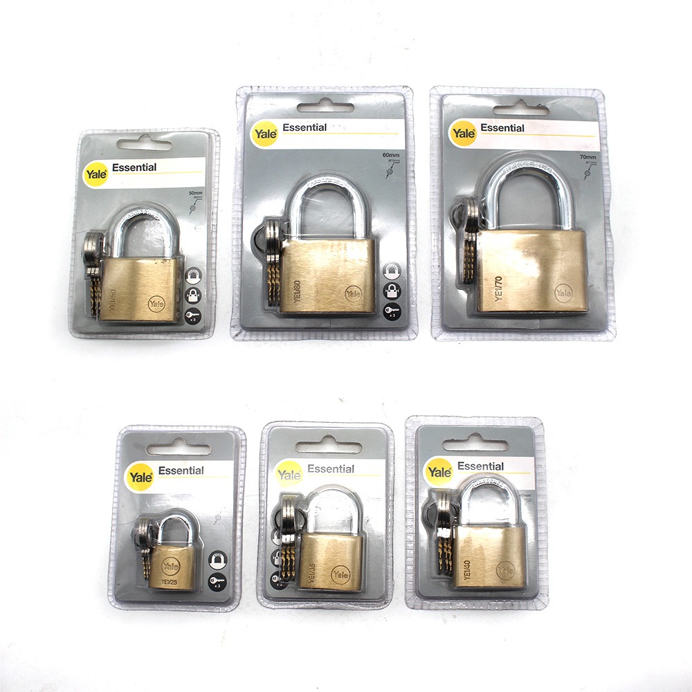 YALE Brass Padlock 140 Series | Heavy Duty Security Lock with Keys ...