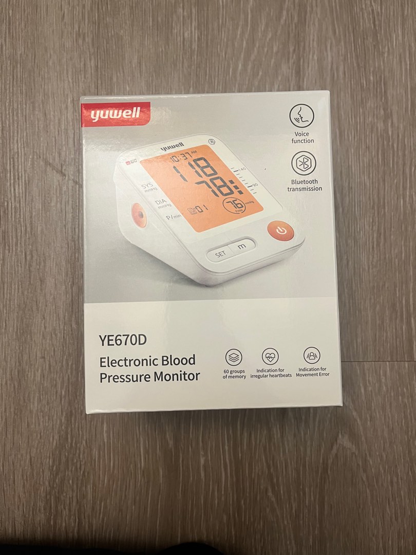 Yuwell YE670D Blood Pressure Monitor, Health & Nutrition, Health ...