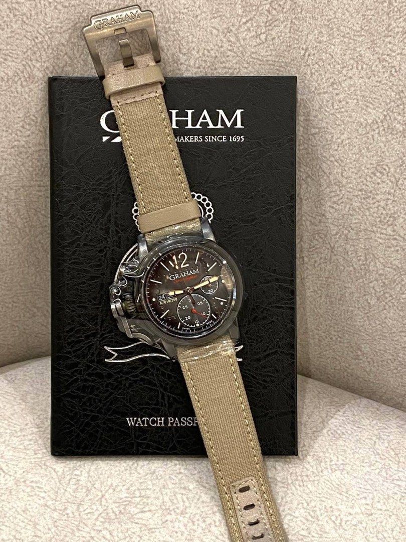 2020 GRAHAM CHRONOFIGHTER VINTAGE AIRCRAFT GRADUAL DESERT GREY DIAL ...