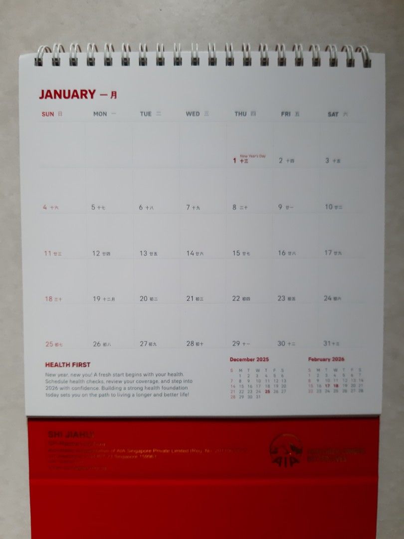 2026 Desk Calendar, Hobbies & Toys, Stationery & Craft, Other ...