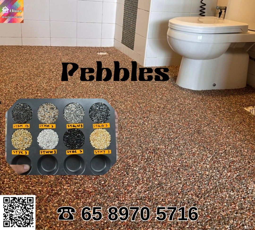 30% offer,epoxy pebbles, stone epoxy, toilet renovation, flooring ...