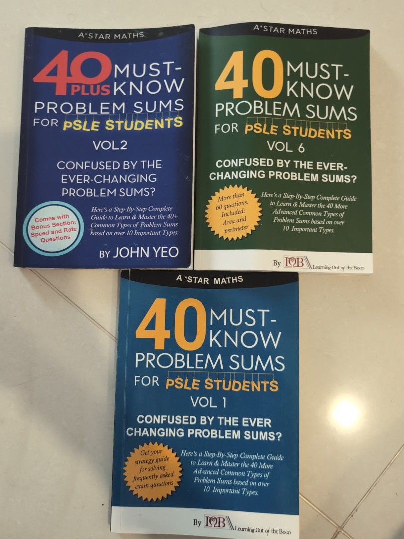40 Must-Know Problem Sums for PSLE Students (Vol 1 & 2), Hobbies & Toys ...