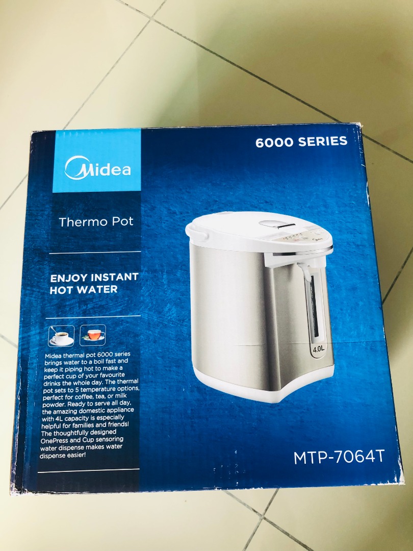 ☕ Brand New Midea 4.0L Thermo Pot - ONLY RM100! ☕, Furniture & Home ...