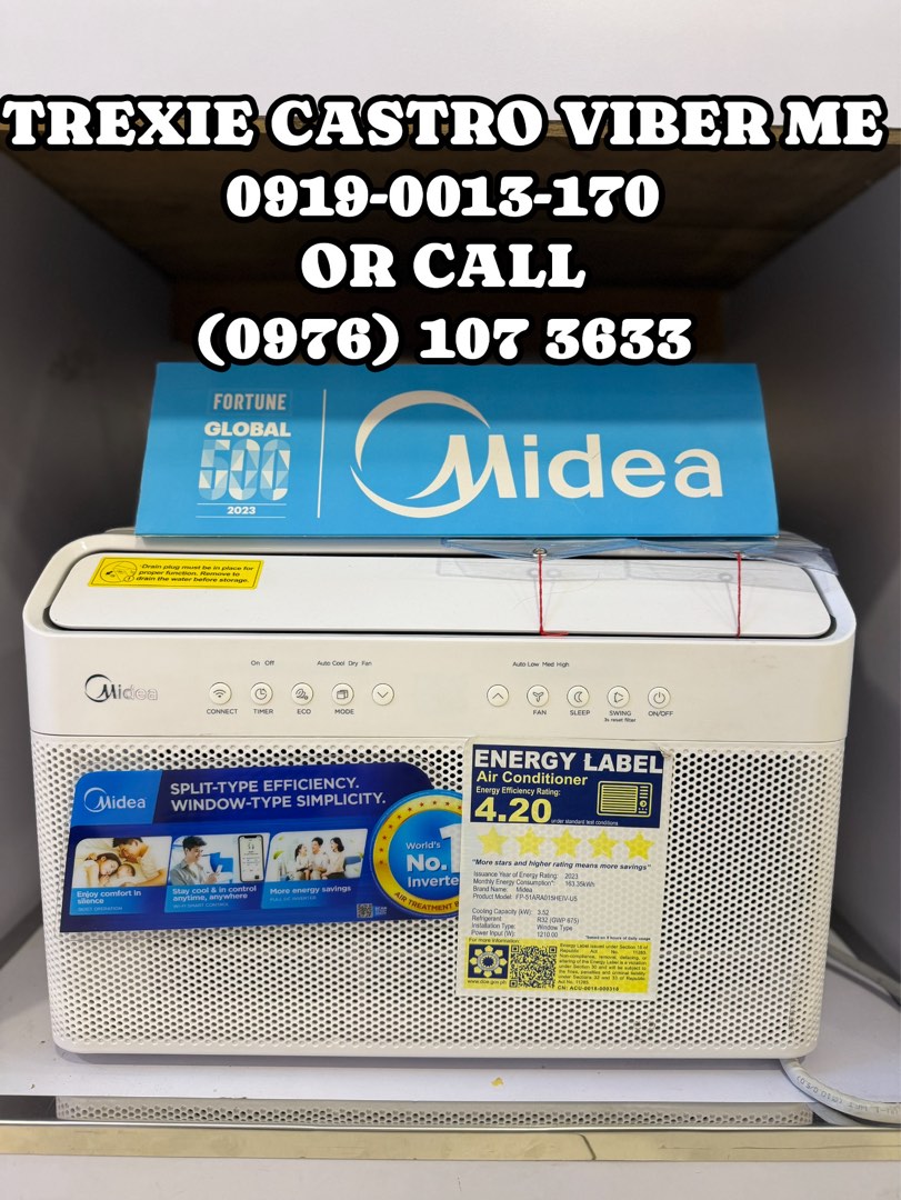 🟩 MIDEA COMPACT SIZE WINDOW TYPE INVERTER FULL DC / MIDEA USHAPED / U ...