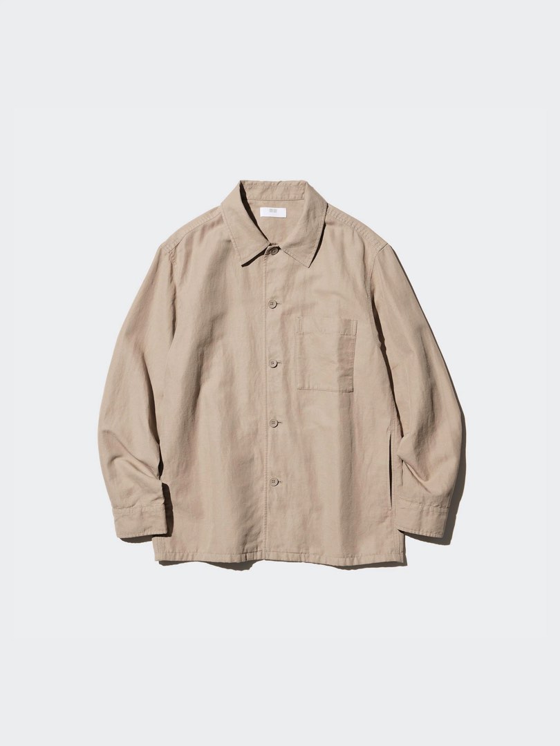 🇯🇵 UNIQLO LINEN COTTON SHIRT JACKET OVERSHIRT COS, Men's Fashion, Tops ...