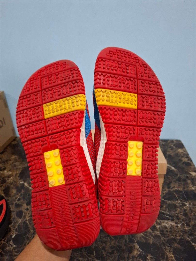 Adidas x LEGO Red Sneakers - 6UK/25CM, Women's Fashion, Footwear ...