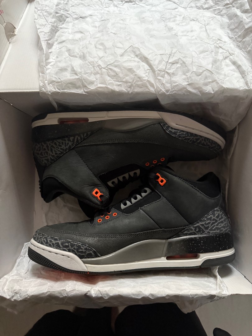 Air Jordan 3 Retro “Fear” pack Night Stadium Orange, Men's Fashion ...