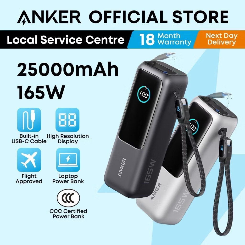 Anker CCC certified 25000mAh 165W Power Bank, Mobile Phones & Gadgets ...