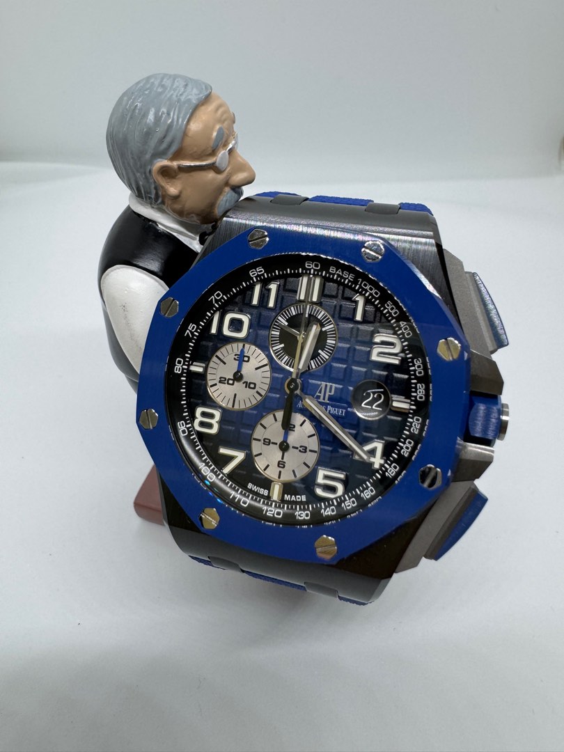 Audemars Piguet Royal Oak Offshore Chronograph 44mm smoke blue in black ...