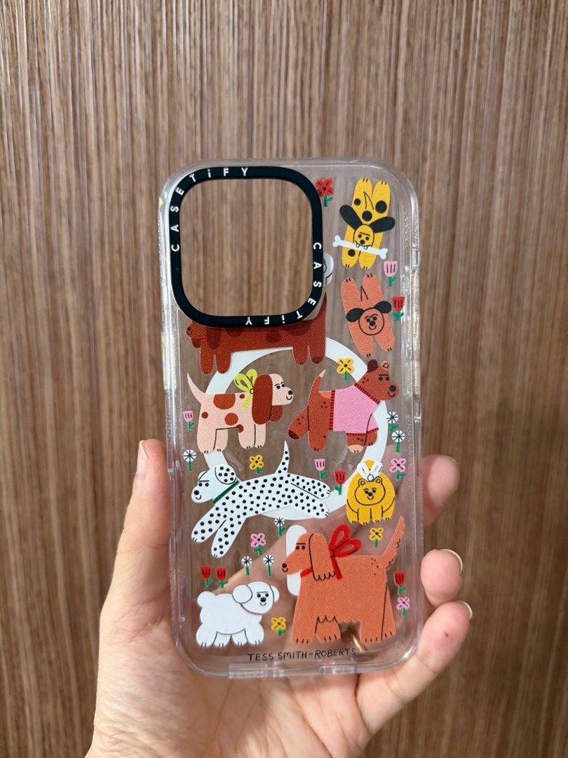 Casetify iPhone 16 Pro- Dogs in the meadow Impact Clear Case MagSafe ...