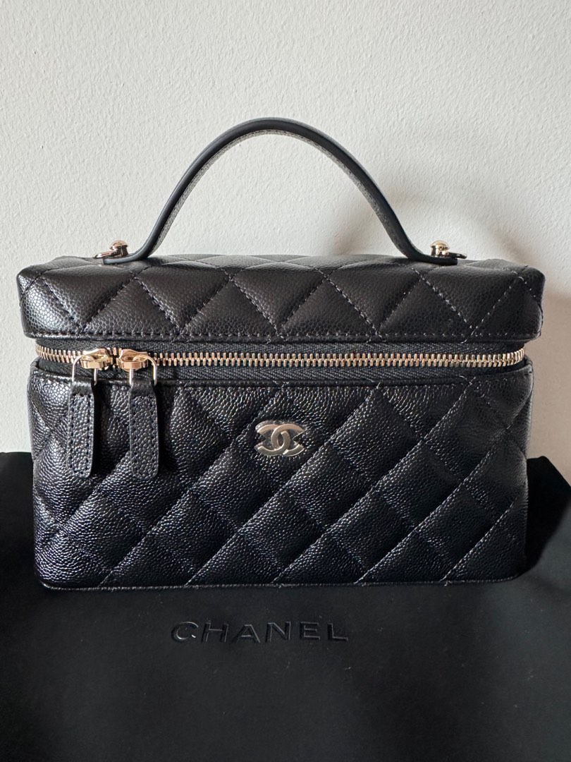 Chanel 25B Vanity LP Black Caviar LGHW, Luxury, Bags & Wallets on Carousell
