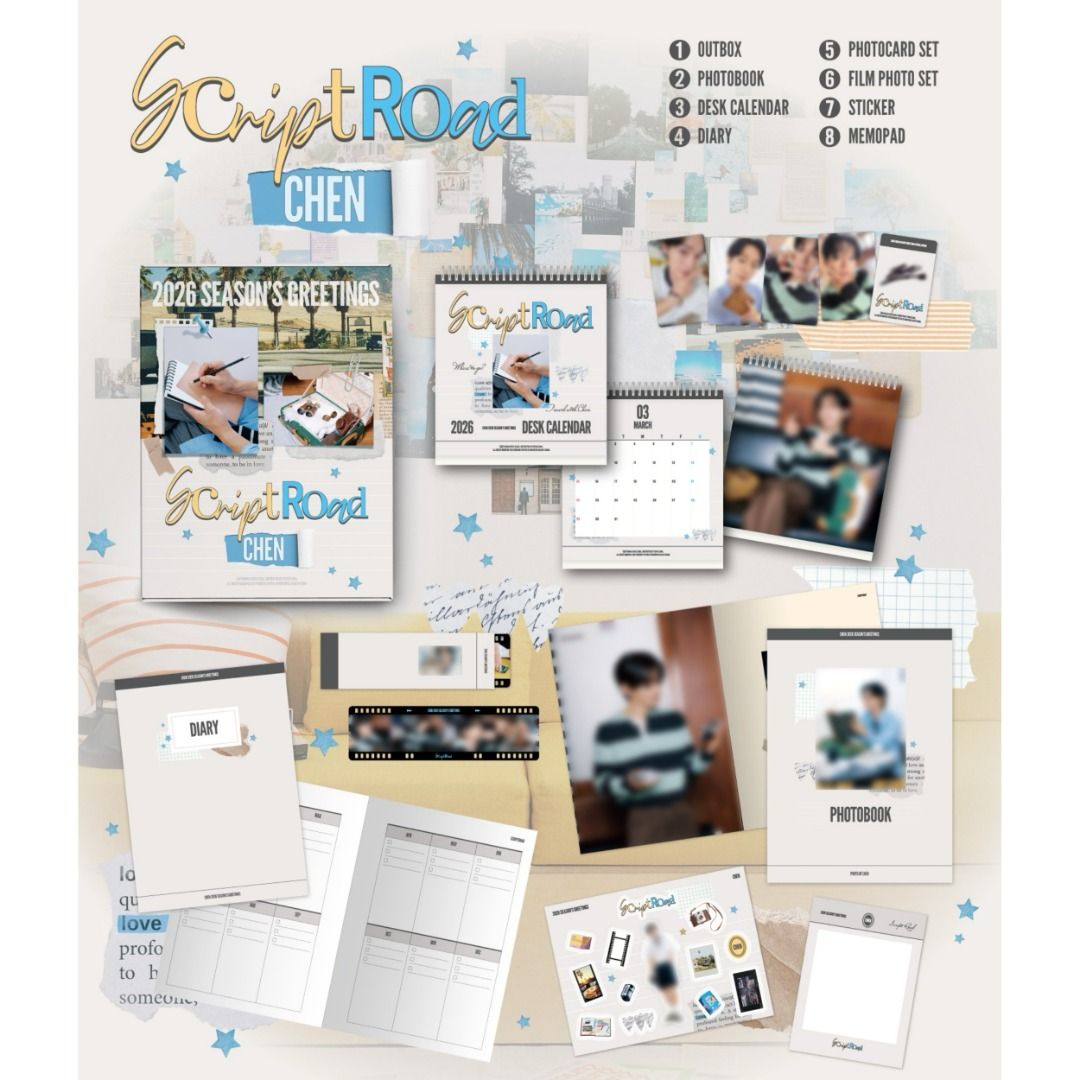 CHEN - 2026 Season's Greetings 'Script Road' | exo, Hobbies & Toys ...