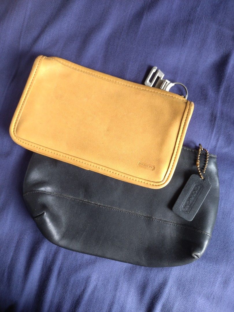 Coach Leather Pouch Set, Luxury, Bags & Wallets on Carousell