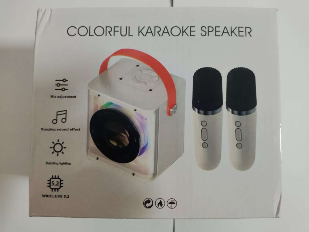 Colorful Karaoke Speaker with Wireless Mics, Audio, Soundbars, Speakers ...