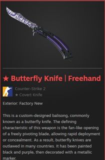 CS2 BUTTERFLY KNIFE | URBAN MASKED FT [BUFF PRICE], Video Gaming ...