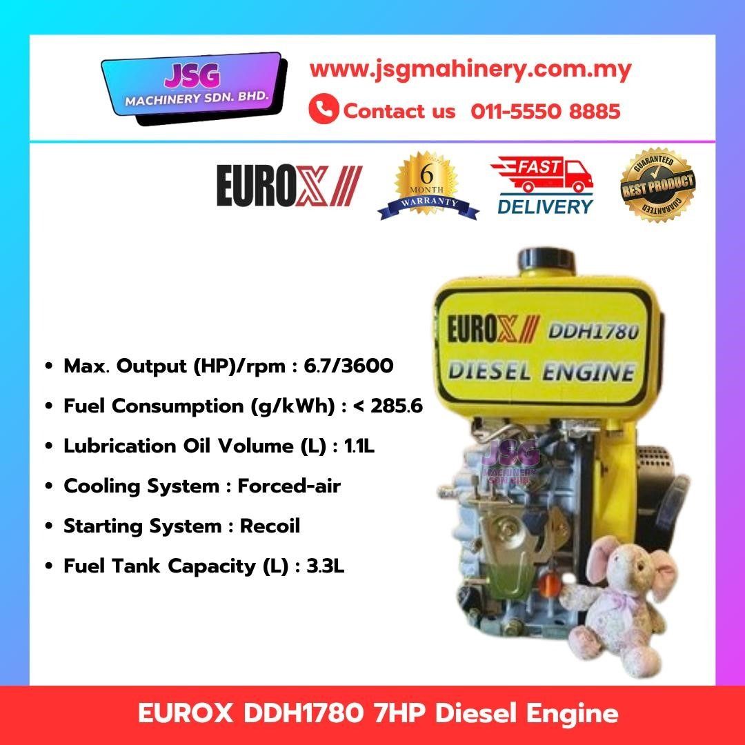 EUROX Diesel Engine DDH1780 6.7HP 19mm Shaft – High Performance Motor ...