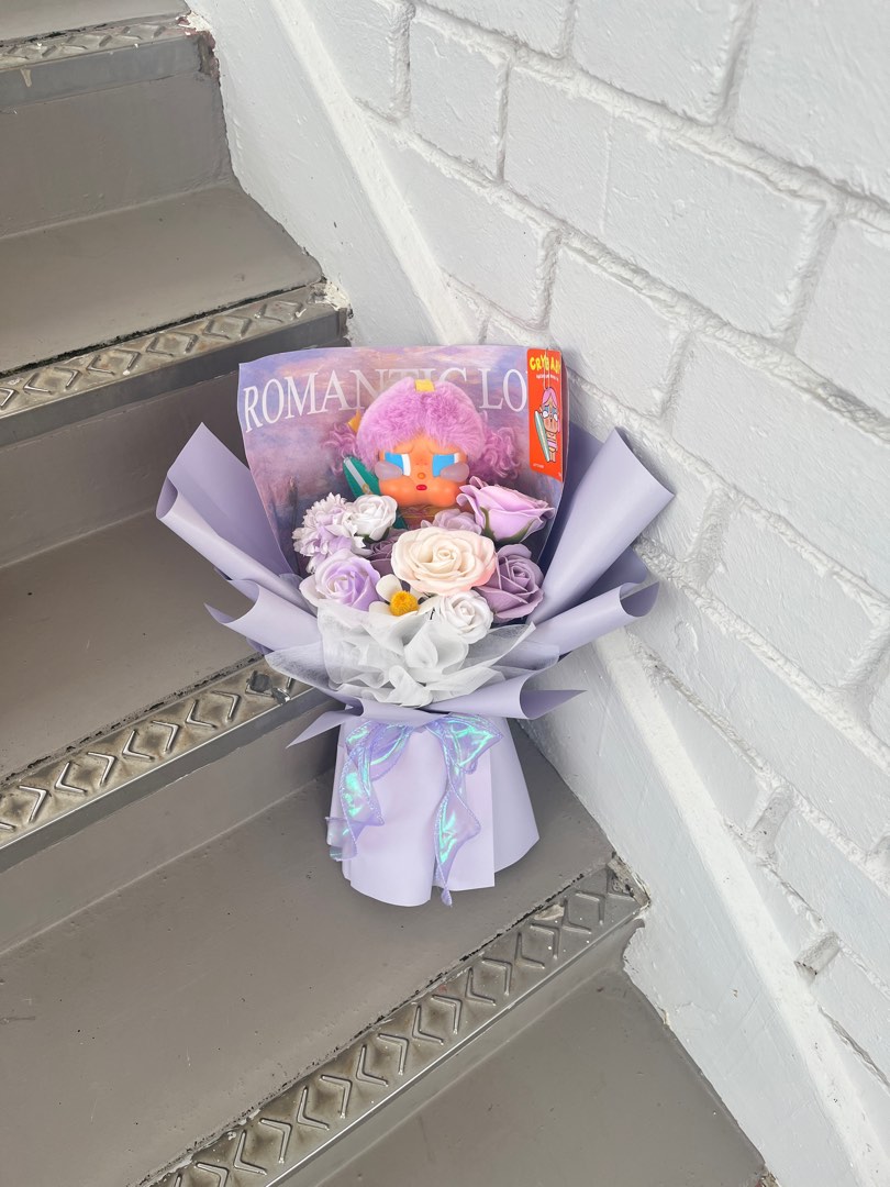 🔥FREE DELIVERY🔥 Popmart Crybaby Vacation Mode On Preserved Soap Flower ...